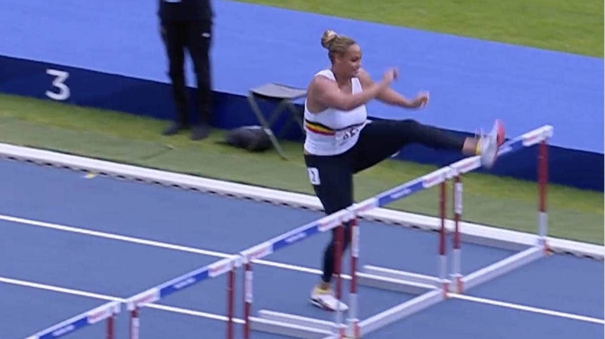 100 ಮೀಟರ್ ಹರ್ಡಲ್ಸ್ ಓಡಿದ ಬೆಲ್ಜಿಯಂ ಶಾಟ್ ಪುಟ್ ಪಟು! | Belgian shot putter ...